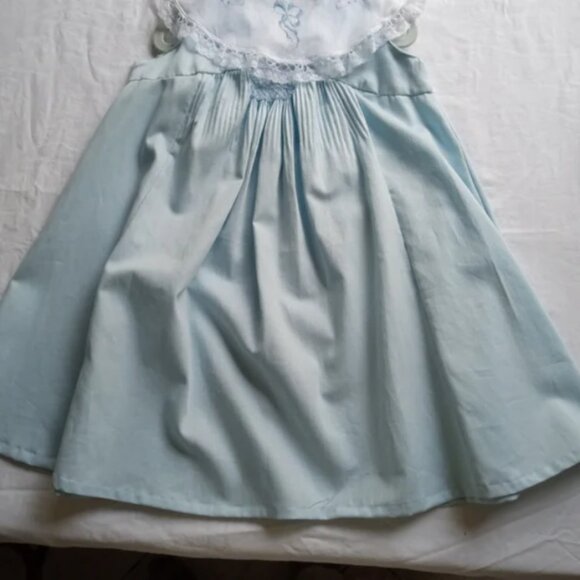 MariaEliz | Dresses | 0 Cotton Blue Smocked Dress 4t Little Girls Dress ...